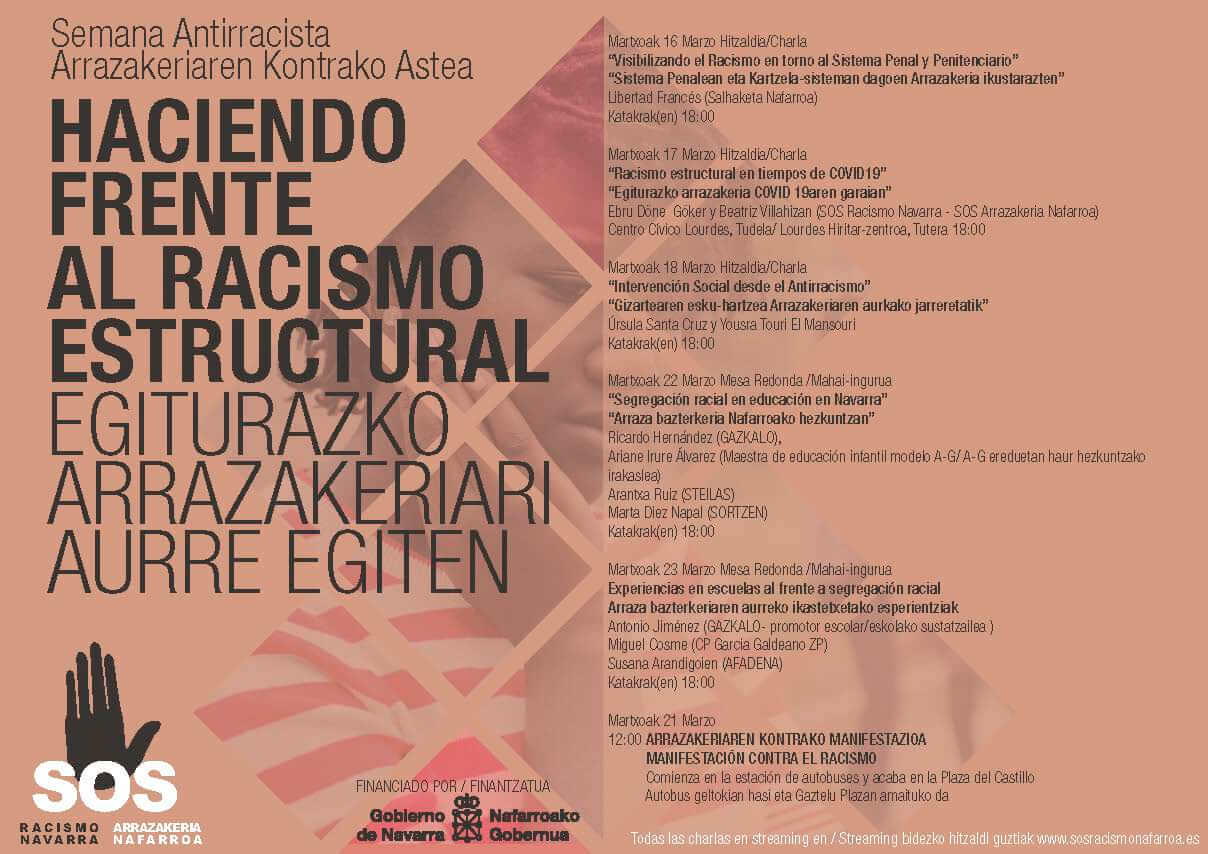 SOS Racismo Navarra: Semana Antirracista: "HACIENDO FRENTE AL RACISMO ...